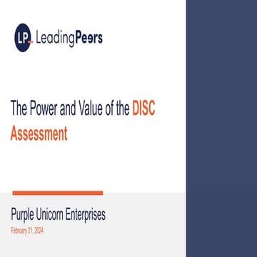 DISC Assessment Master Workshop - Session 1 | PPTX