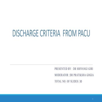 Post anesthesia care unit(PACU) | PDF