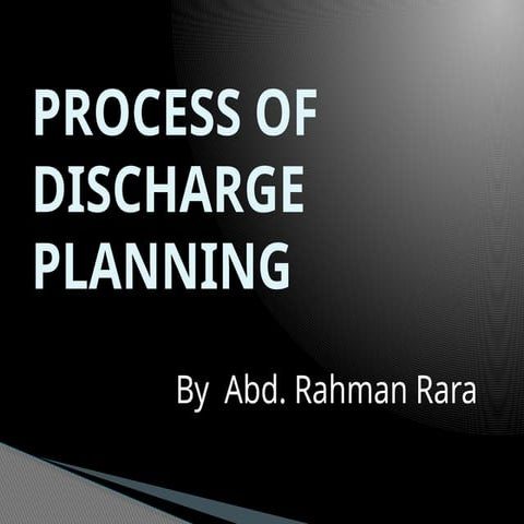 CONCEPT DISCHARGE PLANNING FOR NURSING IN HOSPITAL | PPT
