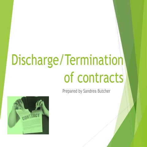 Discharge of contracts | PPTX