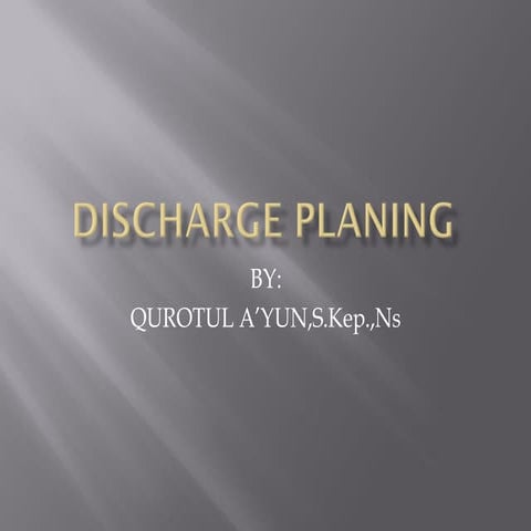 Discharge planning | PDF