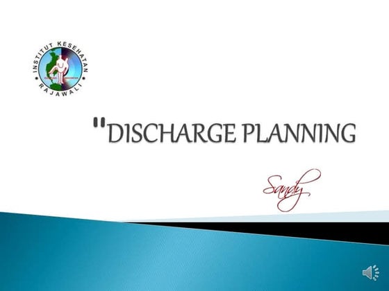 CONCEPT DISCHARGE PLANNING FOR NURSING IN HOSPITAL | PPT