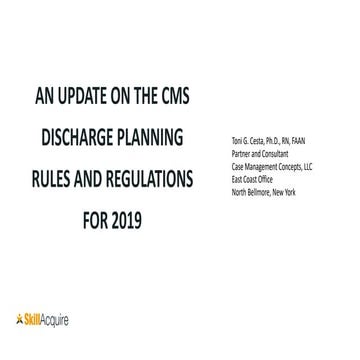 Discharge planning rules and Conditions of Participation(CoPs) | PDF