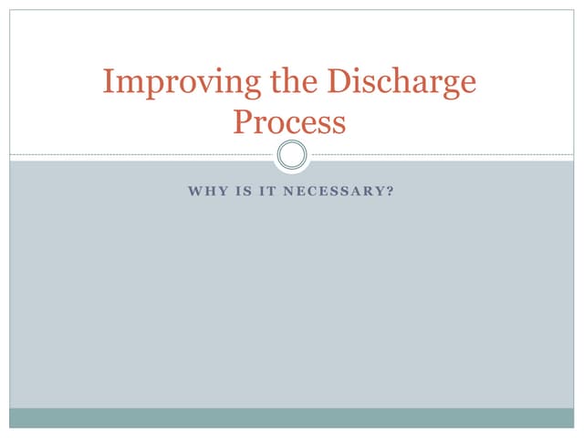 Patient Discharge Process in Corporate Hospital _ PPT | PPTX