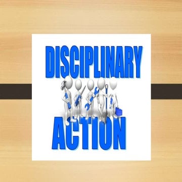 Disciplinary action | PPT