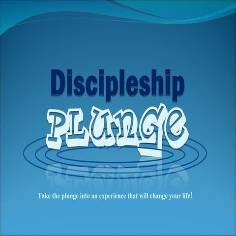 Discipleship Plunge (College Age) | PPT