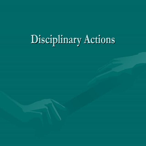 Disciplinary | PPT