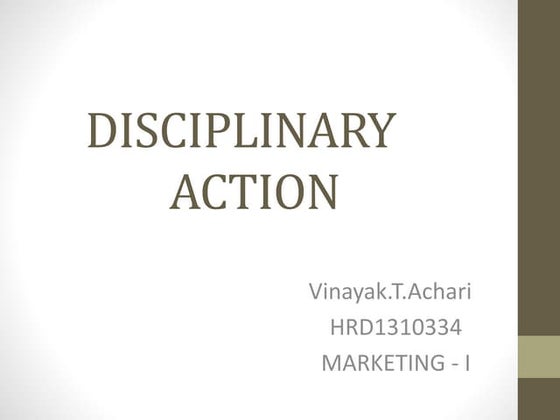Disciplinary procedures | PPT
