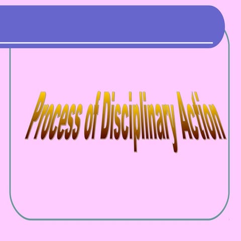 Disciplinary action | PPT