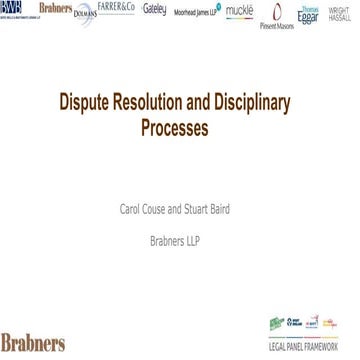 Dispute resolution and disciplinary procedures | PPTX