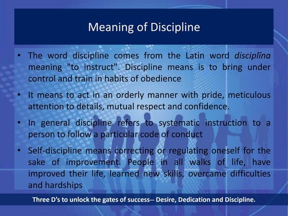 The importance of discipline | PDF
