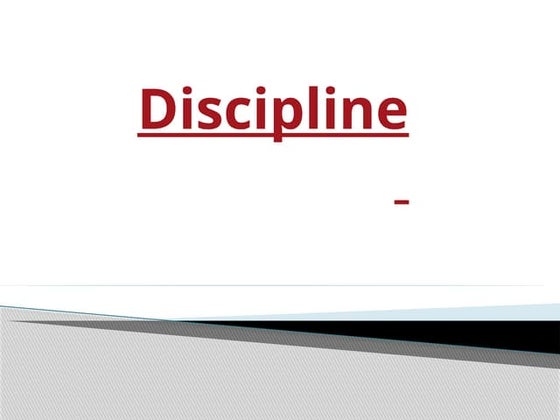 Discipline | PPTX | Parenting Babies and Toddlers | Parenting