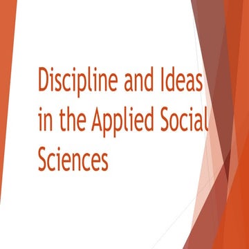 Defining social sciences and applied social sciences | PDF