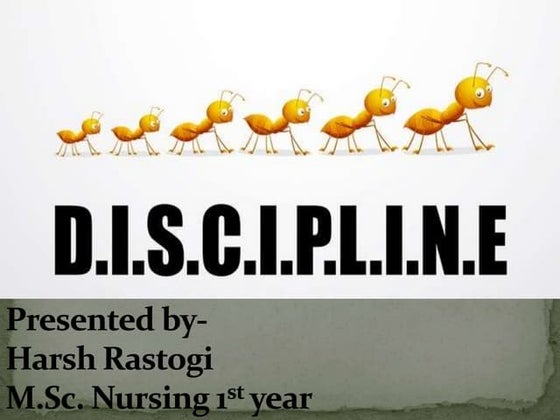 Presentation on Discipline | PPTX | Careers