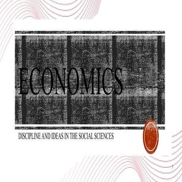DISCIPLINE OF ECONOMICS STUDIES THE PRODUCTION | PPTX