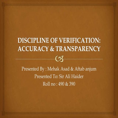 TRUTHFULNESS AND ACCURACY POWERPOINT PRESENTATION | PPTX