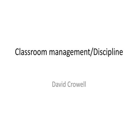 Discipline power point | PPTX