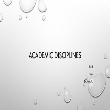 Academic disciplines-Understanding disciplines and subjects | PPTX