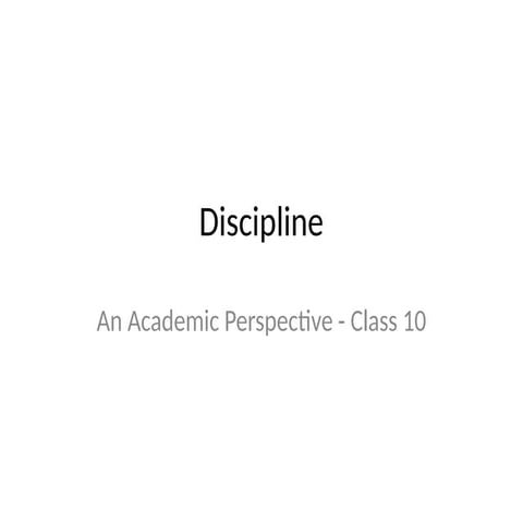 The Power of Discipline In The Modern Day | PDF
