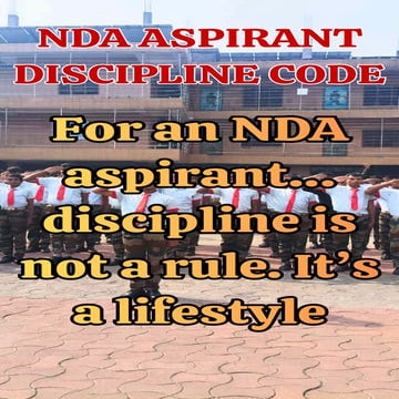 NDA ASPIRANT – DISCIPLINE CODE 2025 | PDF