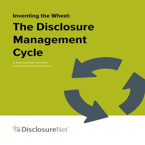 The Disclosure Management Cycle | PDF