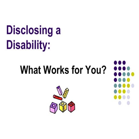 Disclosing A Disability: What Works for You? | PDF | Resume Writing and ...