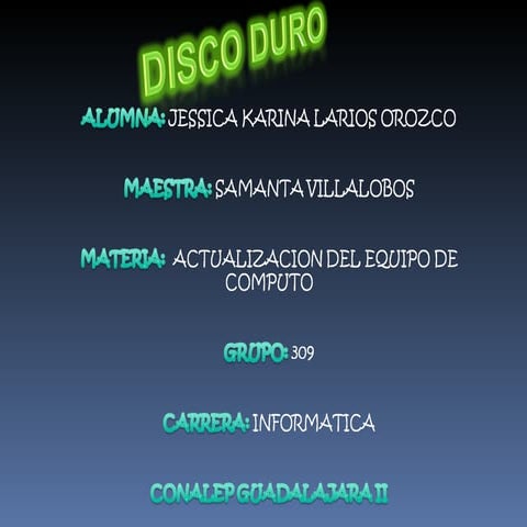 Disco Duro | PPT