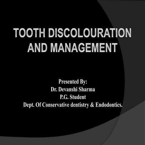 TOOTH DISCOLORATION AND BLEACHING | PPTX
