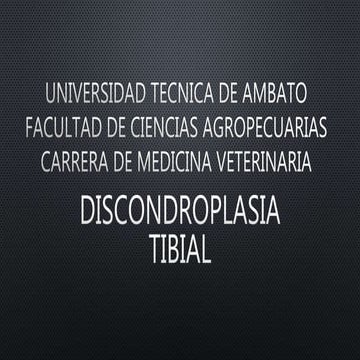 Discondrosplasia tibial | PPTX