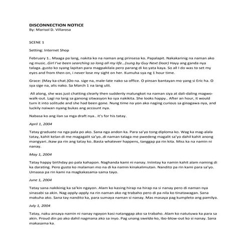 Disconnection notice | DOCX