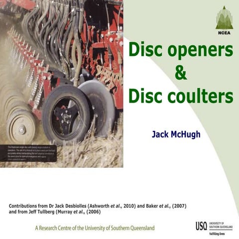 Disc seeding in conservation agriculture | PPTX
