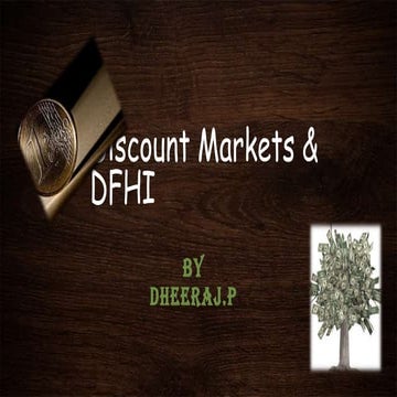 Role of dfhi in money market | PPT