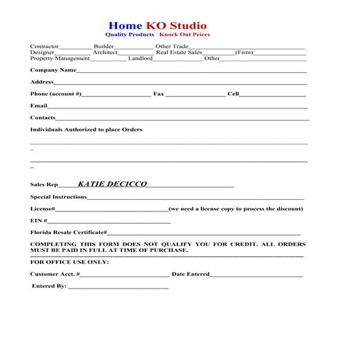 Discount Registration Form (Main) | DOC