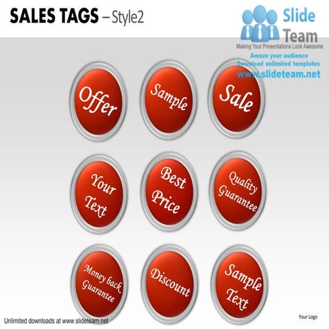 Discount sales tags power point clipart slides | PDF