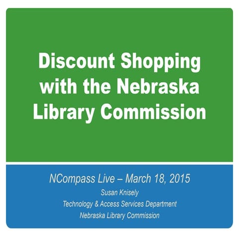 NCompass Live: Discount Shopping with the NLC | PPT