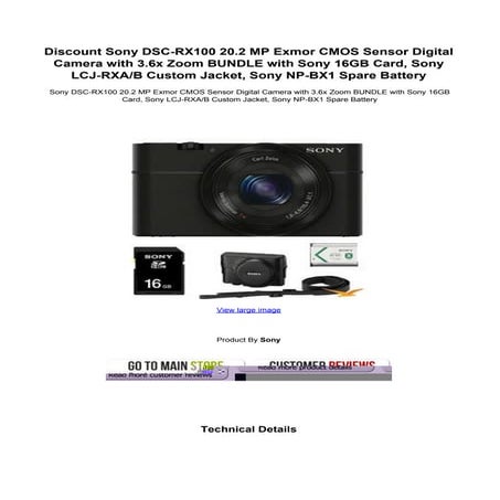 Sony DSC-RX100 | PDF