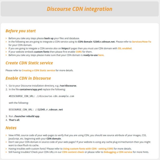 Discourse CDN Integration. Step by step instructions | PPT