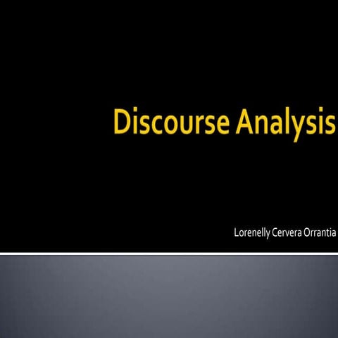 Discourse analysis | PPT