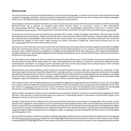 Discourse analysis | PDF