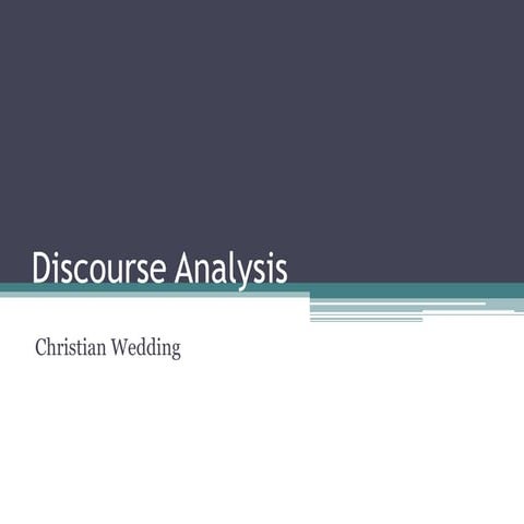 Discourse analysis | PPT