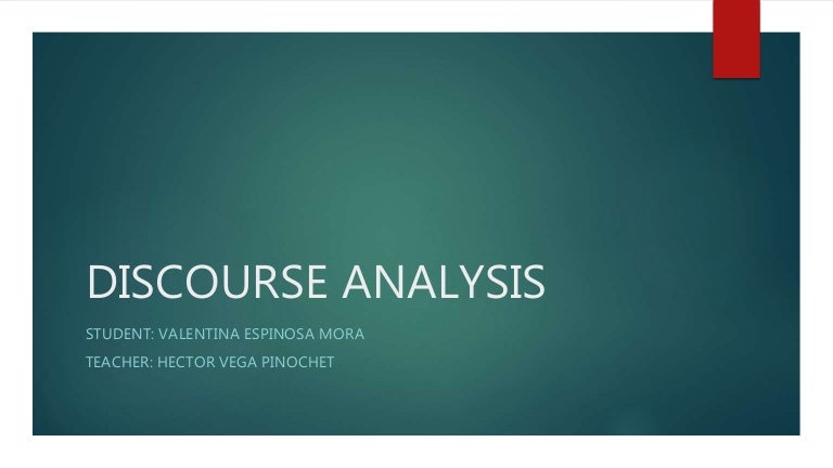 Discourse Analysis discourse-analysis