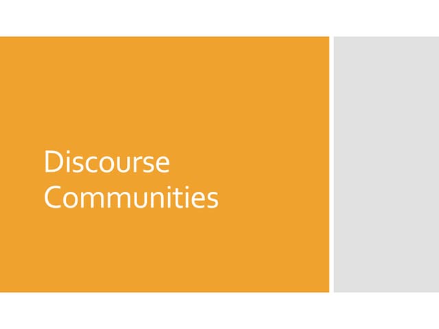 Discourse community | PPTX