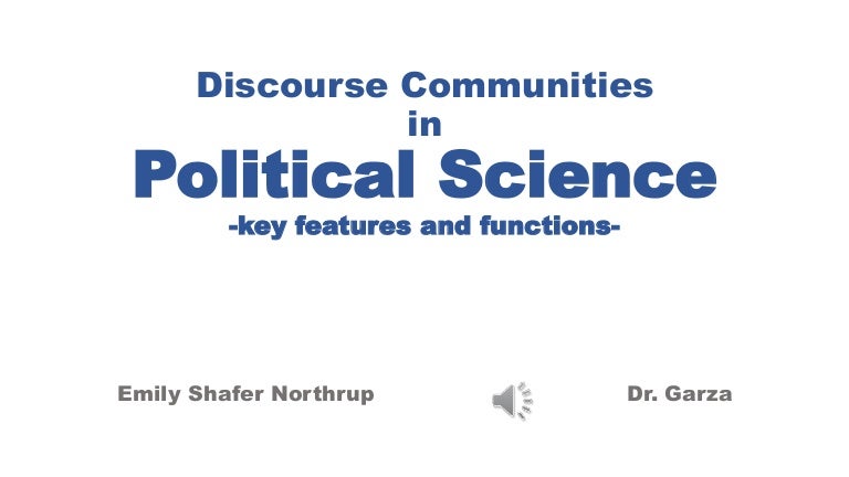 Discourse communities