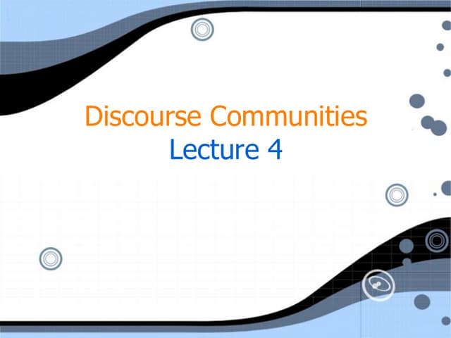 Discourse community | PPTX