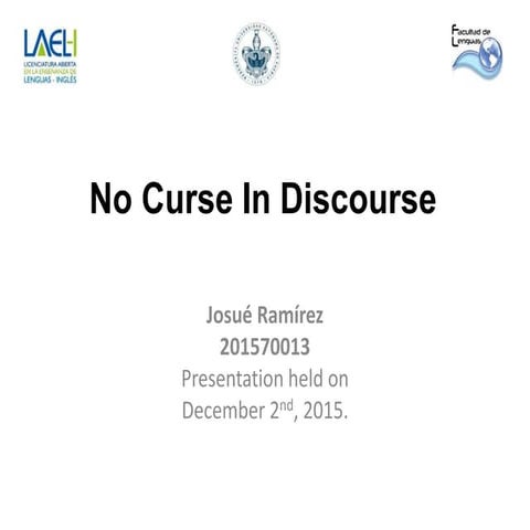 No Curse in Discourse | PPTX