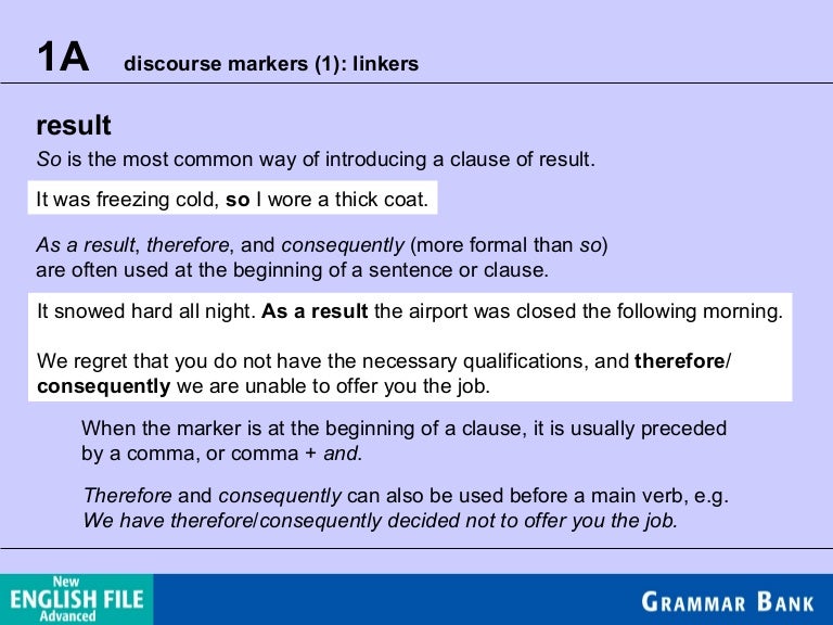 Discourse markers 1