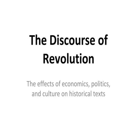 Discourse of revolution | PPT