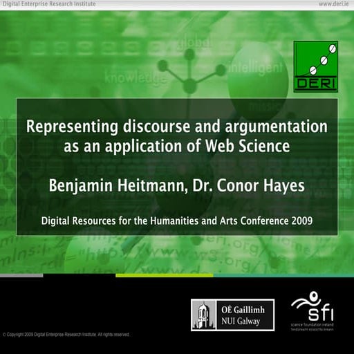 Representing Discourse And Argumentation As An Application Of Web