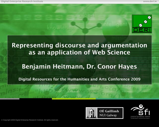 Representing Discourse And Argumentation As An Application Of Web