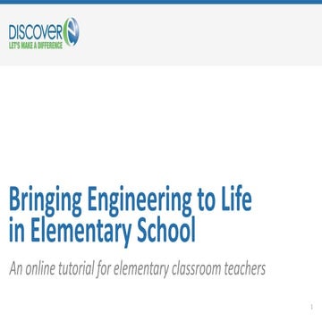 Bringing Engineering to Life in Elementary School | PPTX